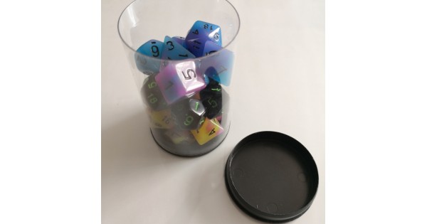 Plastic Dice Display Tube